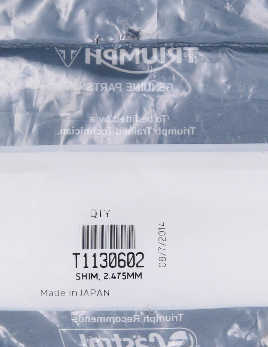 Genuine Triumph Shim Part Number - T1130602 – Kiwi Sports, LLC