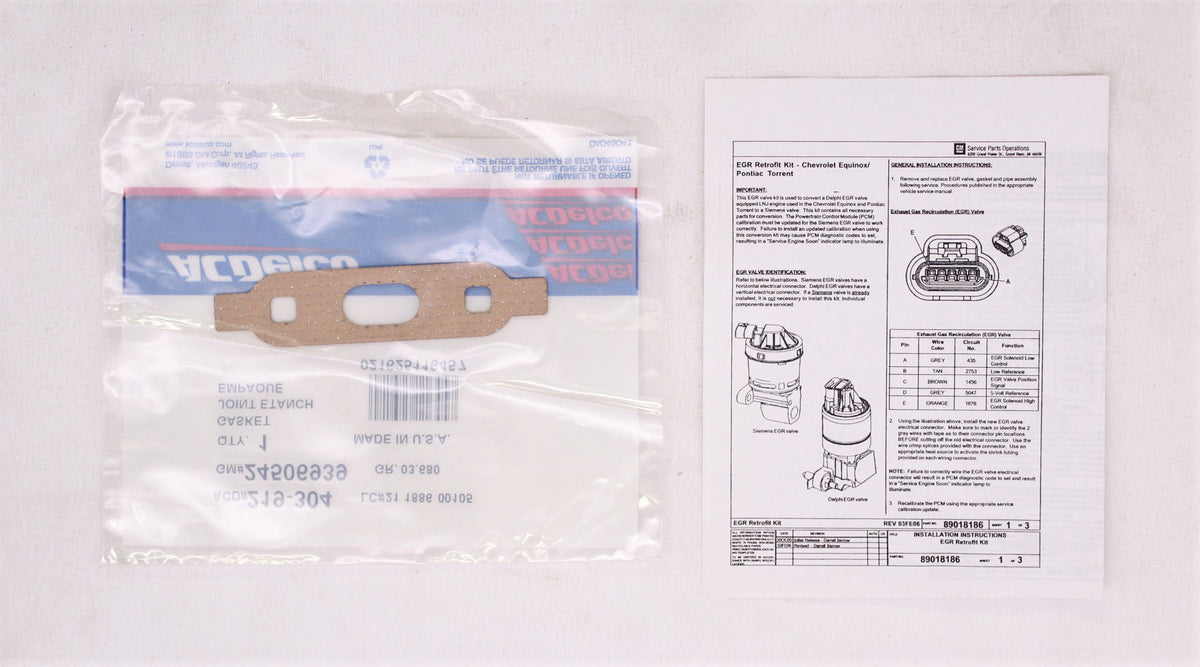 ACDelco Valve Kit Part Number - 89018176 – Kiwi Sports, LLC