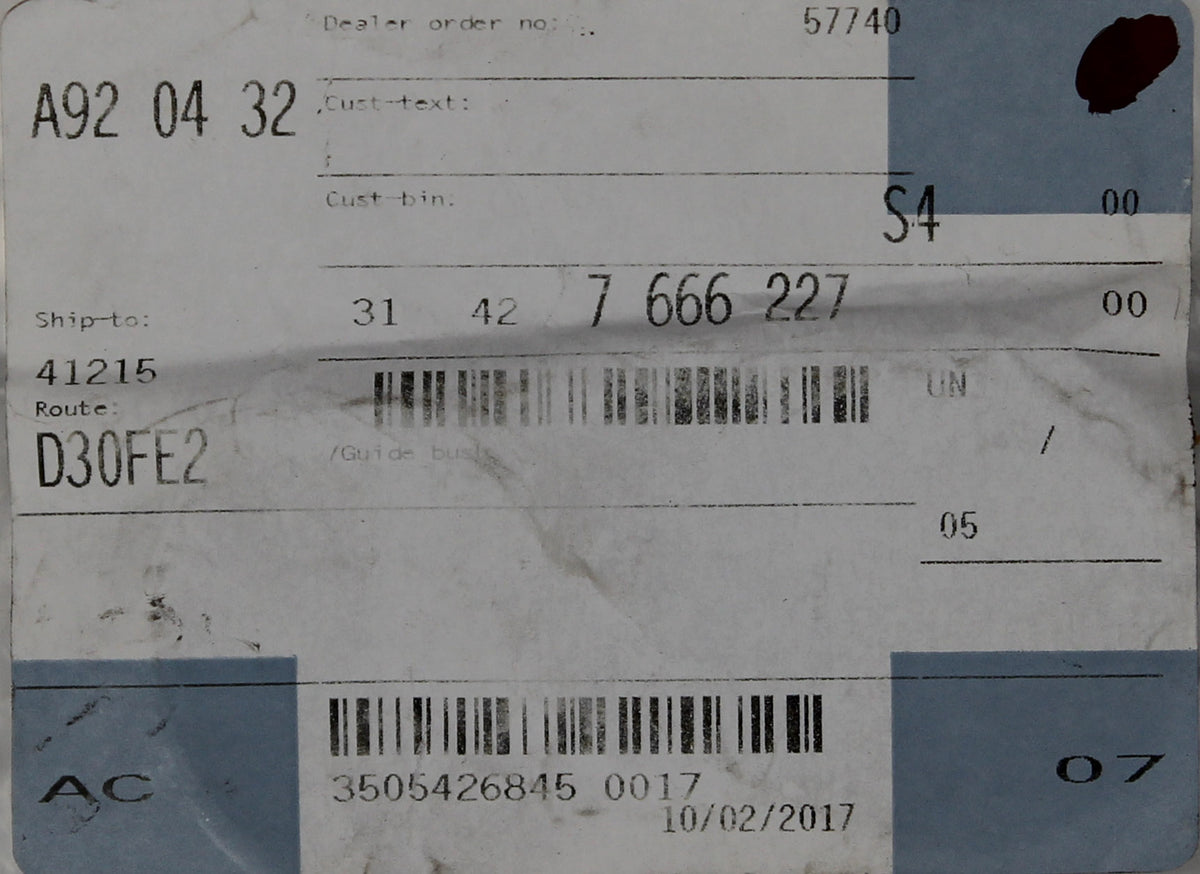 Guide Bushing Part Number - 31427666227 For BMW – Kiwi Sports, LLC