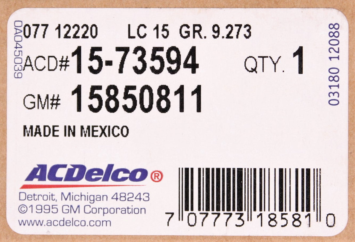 GM Control 15-73594 PN 15850811 – Kiwi Sports, LLC